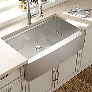 36 Farmhouse Sink Stainless Steel - Lordear 36 inch Kitchen Sink Apron Front Ledge Workstation 16 Gauge Stainless Steel Single Bowl Luxury Farm Sink Basin