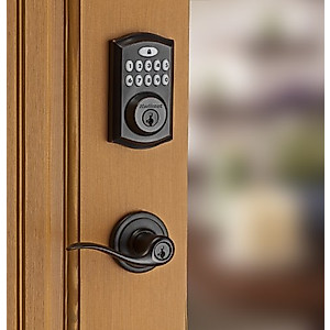 Kwikset 99130-003 SmartCode 913 Non-Connected Keyless Entry Electronic Keypad Deadbolt Door Lock Featuring SmartKey Security, Traditional Venetian Bronze