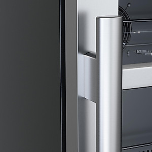 Avallon ABR152LH 15 Inch Wide 86 Can Beverage Center with LED Lighting Door Lock and Left Hinge - Stainless Steel