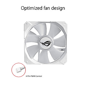 ASUS ROG Strix LC 360 RGB White Edition All-in-one Liquid CPU Cooler with Aura Sync RGB, and Triple ROG 120mm addressable RGB Radiator Fans