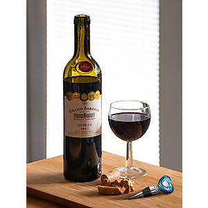 FASHIONCRAFT 2102 Stunning Murano Glass Heart Design Wine Bottle Stoppers, One Size, Blue – Wine Themed Favors