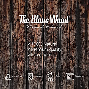 The Blanc Wood Fatwood Sticks | Natural & Waterproof fire Starter | Fire Starter for Grills, stoves, fireplaces, and Bonfires | Light Strong, Long-Lasting Fires | 10 Lbs Box