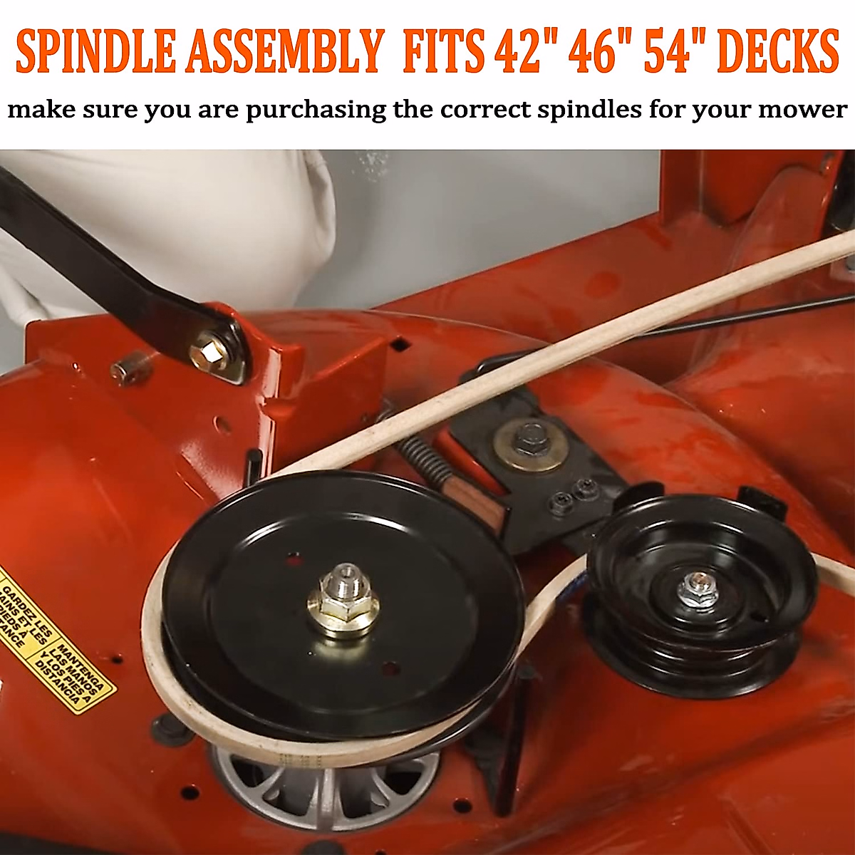 KOOTANS Mower Spindle Assembly for AYP 174356 174358 Husqvarna 532174356 587125201 532174358 Z246 GTH2548 GT2248 GTH2248 YTH1848XP YTH2448 YTH2748, Fits AYP 48" Decks 2002 & Newer (with Bolts, Zerk)