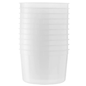 VeZee Heavyweight - 64oz - Clear Disposable Round Food Storage Deli Containers with Lids To-Go For Thanksgiving, Microwavable, Leak Proof, BPA-free : Set of 50