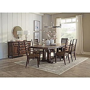 Coaster Furniture Delphine Ladder Back (Set of 2) Arm Chair Brown Vintage Dark Pine 192743