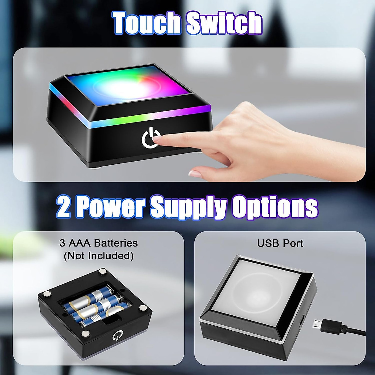 PawCrystal 3D Crystal Photo Heart with LED Light Base Options, Personalized Gifts with Your Own Photo, Pet Memorial Gifts, Laser Engraving 3D Pictures and Customized Text