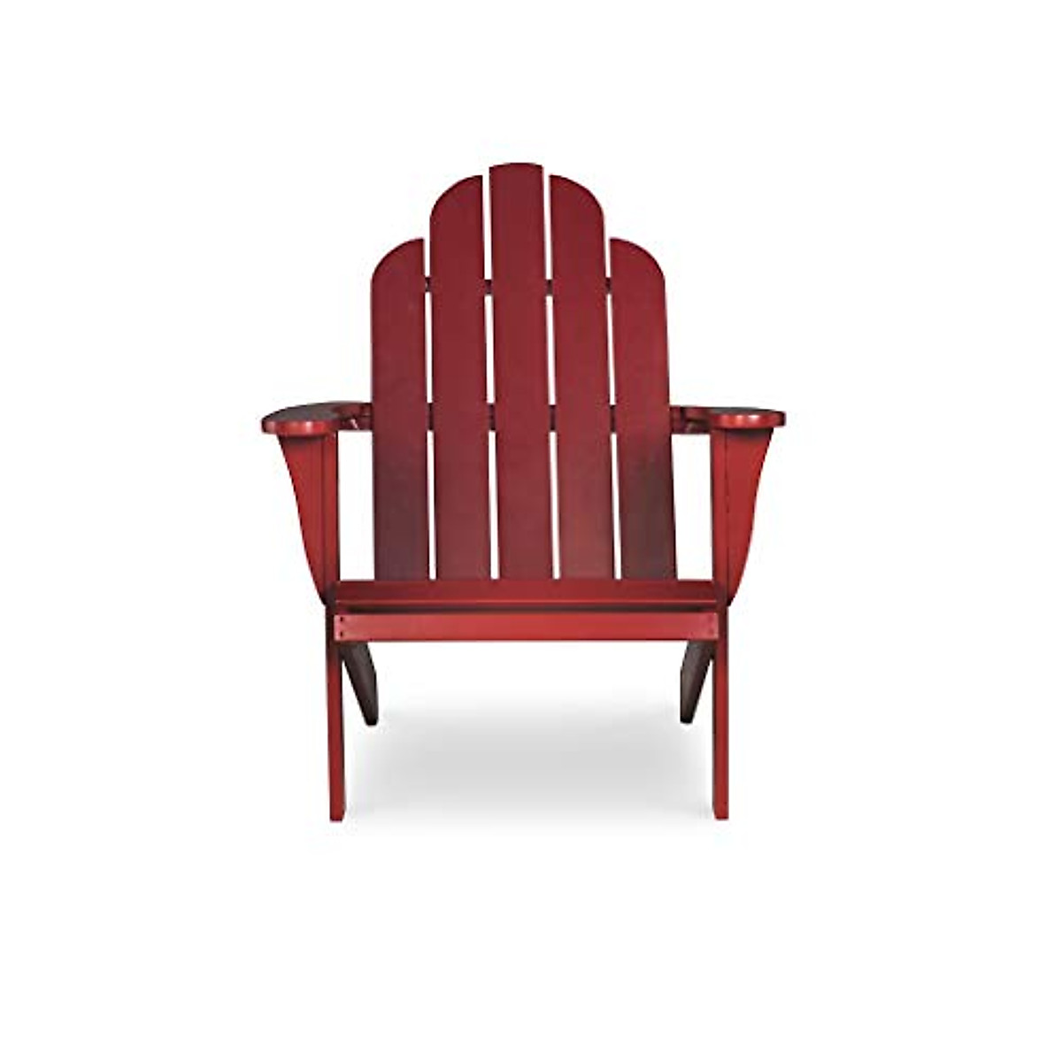 Linon Red Adirondack Chair, 30.4" W x 37.6" D x 37.8" H