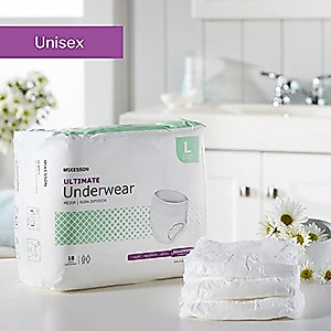 McKesson Ultimate Underwear, Incontinence, Maximum Absorbency, Large, 72 Count