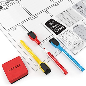 Arteza ARTZ-8639 Magnetic-Message-Boards, White (Weekly Calendar)