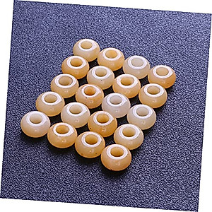 EXCEART 40 Pcs Color Beads Bulk Bracelets Bangles Making Agate Beads Blue Lace Agate Beads Gemstone Donut Loose Beads Jewelry Beads Beading Kits Round Beaded Black Onyx Accessories