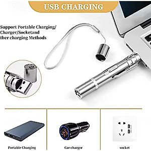 Cyahvtl Laser Pointer, Cat Toys for Indoor Cats, Kitten Dog Laser Pen Toy, Red Dot LED Light Pointer Interactive Toys for Indoor Cats Dogs, USB Charging, 5 Switchable Patterns