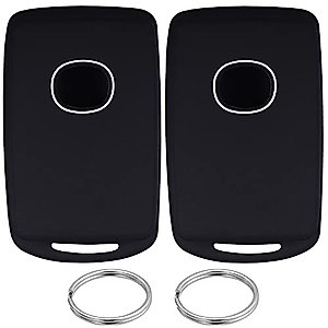 Lcyam Remote Key Fob Covers Durable Silicone Case Compatible with Mazda 3 CX-30 CX-5 CX-9 MX9 CX50 Mazda 6 3 4 Button Keys on Side (Black Black)