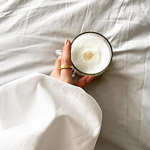 BEDLAM 100% Cotton Sheets - Hotel Style, Luxurious, 800TC White Cotton Sheets with a Grey Italian Border - 6pc Sateen Bed Sheets Set, Includes 4 Cotton Pillowcases - Queen Size Sateen Cotton Sheet Set