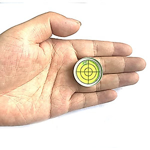 Preamer High Accuracy 30' /2mm D30mm/1.2" Alloy Metal Shell Rv Leveling Bubble Spirit level Small Bullseye Bubble Level for RV Tripod Ball Head