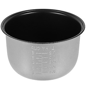 ULTECHNOVO Inner Cooking Pot Pressure Cooker Rice Cooker Inner Pot - Ceramic Household Non-stick Rice Cooker Electric Cooker Accessory(Silver) Rice Cooker Small