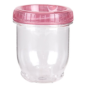 ArtBin 6941AD Twisterz Tall 3-Pack, Small Art & Craft Organizers, 3.4 Fluid oz, [3] Interlocking Plastic Jars, Clear with Multicolored Lids, Multi Colored, 3 Piece