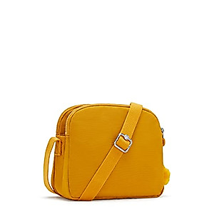 Kipling Womens WomenÂ’s Keefe Bag, Lightweight Everyday Purse, Nylon Shoulder Crossbody Bag, Warm Yellow Tonal, 8.75 L x 7.75 H 5 D US