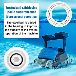 3884997-R6 Guide Wheels with 2 Pully Gears Replacement for Nautilus CC Plus M200，M400，M500 & Dx3，Dx4，Dx6 Premier Pool Cleaner Accessories （6 Pack）
