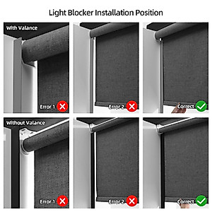 ZSTARR PVC Light Blockers Blackout Light Blockers Side Tracks for Window Shades and Blinds,Side Tracks for Blackout Shades Easy to Instal,Light Blocking Strips for Bedroom (White, 57.5",2Pcs)