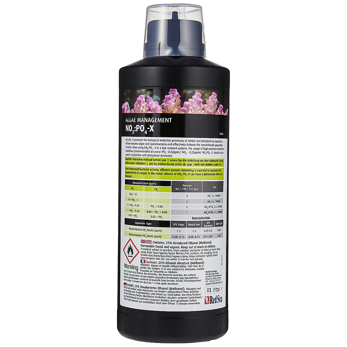 Red Sea NO3:PO4-X, Nitrate and Phosphate Reducer, 1 Liter