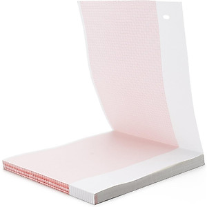 ECG Paper Depot ECG Recording Paper, Red Grid Thermal Paper, 8 1/2 in x 138 ft, 150 Count, Compatible with GE Case 12,15,16,8000, MAC 6,8,12,15,1200, 5000 (1 Pack)