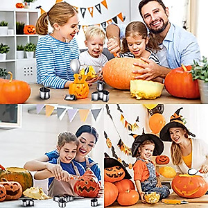 21 Pack Pumpkin Carving Kit, DIY Pumpkin Carving Tools with 6 Lights, Stainless Steel Pumpkin Stencils, Halloween Professional Pumpkin Carving Kit for Adult, Pumpkin Carving Set Gifts for kids