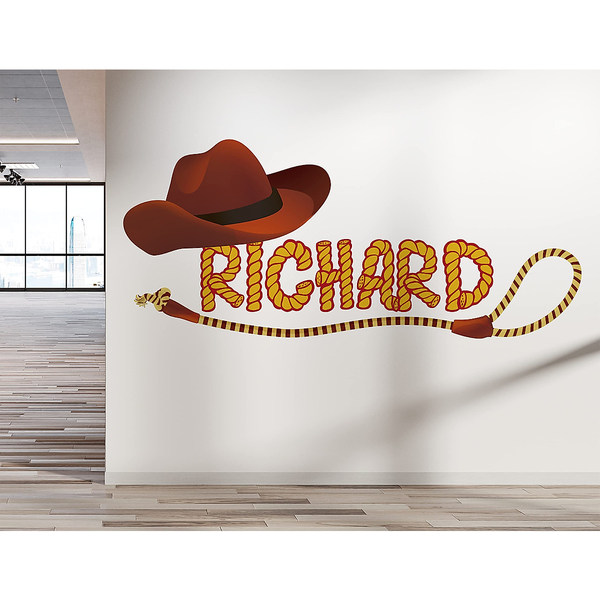 Kyle Cornhole Woody Custom Name Wall Decal - Kids Wall Sticker - Personalized Name Wall Decor Art Peel & Stick - Vinyl Removable, Green