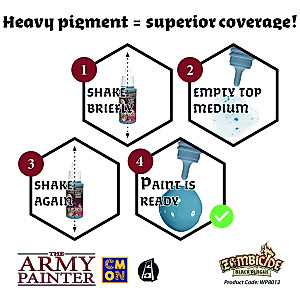 The Army Painter Zombicide Paint Set, 10 Dropper Bottles of Miniature Paint with Free Paintbrush, High-Pigment Zombicide Black Plague Paint Set for Miniatures - Warpaints Zombicide Black Plague Set