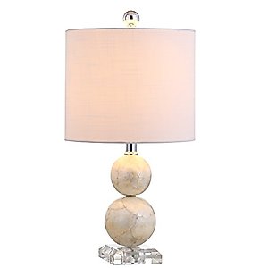 JONATHAN Y JYL1023A Bailey 19" Seashell LED Table Lamp, Coastal, Cottage, Transitional, Modern, Elegant, Office, Living Room, Family Room, Dining Room, Bedroom, Hallway, Foyer, Ivory