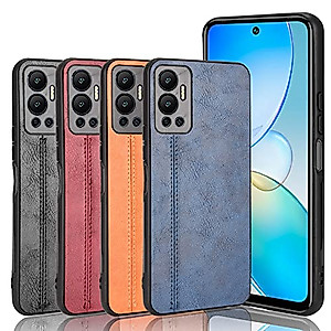 Phone Case for Infinix Hot 12, Case for Infinix Hot 12 Cow-Like PU Leather Style Protector Cover, Non-Slip Shockproof Cover for Infinix Hot 12 Case