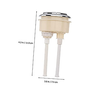 2 Pcs toilet lid button flush tank push button dual flush push button toilet tank lid toilet water tank push button toilet flush button wc square plastic white power switch button