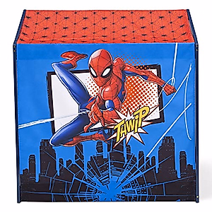 Marvel Spider-Man Indoor Playhouse with Fabric Tent for Boys and Girls by Delta Children, Great Sleep or Play Area for Kids - Fits Toddler Bed, Greenguard Gold Certified