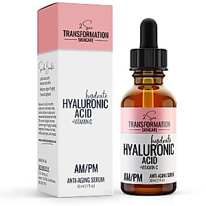 Vitamin C Serum, Hyaluronic Acid Serum for Face, Anti Aging, Menopause Support, Skin Care Products, Smooth & Tightening Skincare, Dark Spot Remover_2 See Transformation Skincare, 1 oz