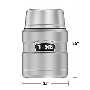 THERMOS Harry Potter Hufflepuff Plaid Sigil, STAINLESS KING Stainless Steel Food Jar with Folding Spoon, Vacuum insulated & Double Wall, 16oz