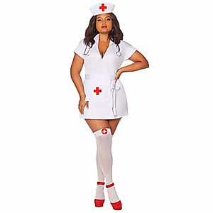 Spirit Halloween Adult Classic Nurse Costume | Classic Halloween | Nurse Cosplay | Easy Medical Costume - 1X