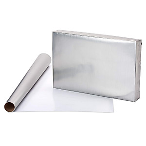 Papyrus Wrapping Paper Rolls for Christmas, Hanukkah, and All Holidays, Snowflakes Print and Metallic Silver (3 Rolls, 62.5 sq. ft.)