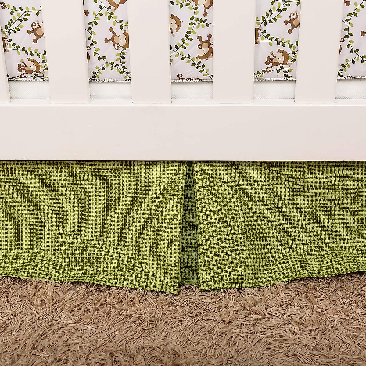 Brandream Jungle Crib Sheets for Baby Boys Toddler Fitted Sheet 100% Cotton Animal Monkey Botanical Print Nursery Bed Sheet Set