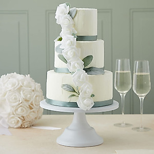 Bright Creations 200 Pack White Artificial Flower Heads, 2 Inch Stemless Fake Foam Roses for Wall Decorations, Wedding Receptions, Faux Bouquets, Table Scatter, and DIY Crafting Projects