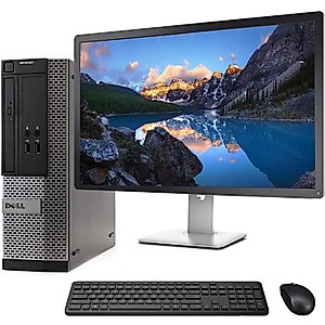 Dell OptiPlex 3020 SFF Computer Desktop PC, Intel Core i5 Processor, 8GB Ram, 500 GB Hard Drive, New Dell 24" LCD Monitor,Wireless Keyboard & Mouse,Wi-Fi & Bluetooth, Win 10 Pro (Renewed)
