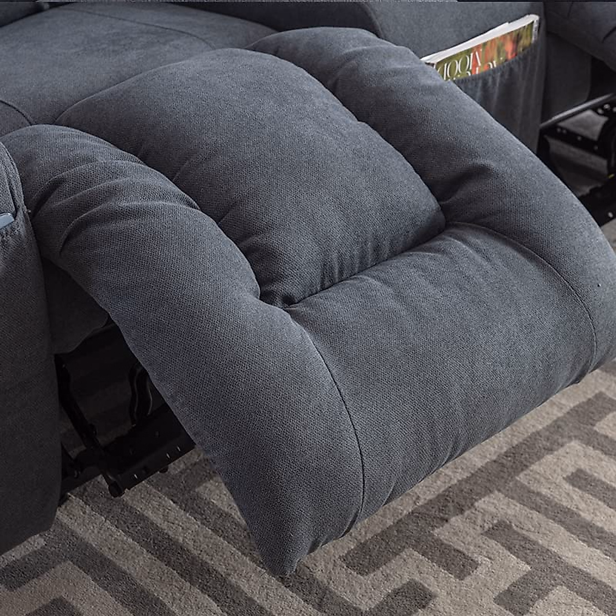 SAMERY Loveseat Recliner Reclining Loveseat with Console, RV Reclining Loveseat Wall Hugger Recliners RV Theater Recliner Love Seat with Cup Holders/Pockets for Living Room RV, Manual