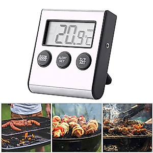 Digital Refrigerator Thermometer LCD Alarm Fridge Temperature Monitor Mini Battery Powered Freezer Room Thermometer with Max/Min Temperature Records