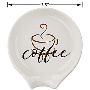 Coffee Spoon Rest, Engraved Cute Counter Spoon Holder Funny Farmhouse Home Bar Coffee Station Table Accessories Décor, Gift for Coffee Lovers Girlfriend Wife Husband Anniversary Friends
