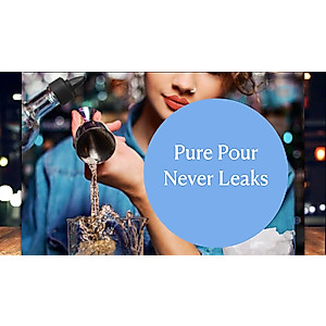 Universal Liquor Pourers with Rubber Dust Caps for Alcohol Bottles, Olive Oil, Syrup, Balsamic Vinegar and More (10 Pack of Pour Spouts)