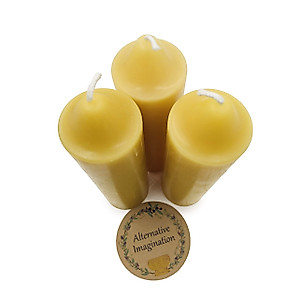 3 Pack Emergency Candles Made from Pure Beeswax. Slow Burn time for Hurricanes, Power outages, and More.