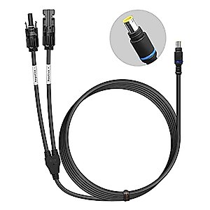 7FT Heavy Duty Cable Converting Solar Panel to DC 8mm Adapter, Waterproof Charging Kit for AIMTOM Rebel 440, GZ, Explorer 160 240 500 1000 or Solar Generators with 7.9mm Connector
