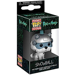 Funko Pop Keychain: Rick & Morty - Snowball Collectible Figure, Multicolor