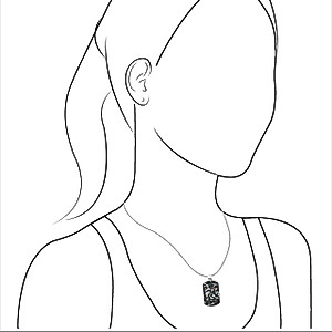 Starborn Sericho Pallasite Meteorite Dog Tag Pendant Sterling Silver