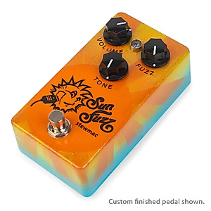 StewMac Sun Fuzz DIY Electric Guitar Pedal Kit, With White Enclosure, Inspired By Analogman Sun Face (12252-W)