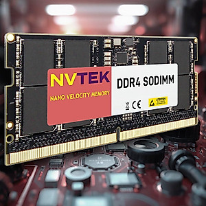 NVTEK 16GB (1X16GB) DDR4 2666MHZ PC4-21300 SODIMM 2Rx8 1.2V CL19 260-PIN Non-ECC Laptop PC Computer Memory