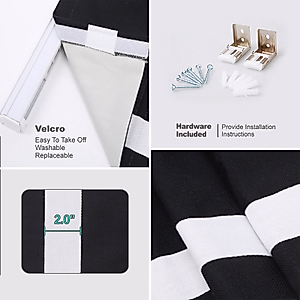 Cordless Blackout Roman Shades for Windows, Black Roman Blind with White Trim, Custom Fabric Roman Window Blinds for French Doors, Kitchen Windows